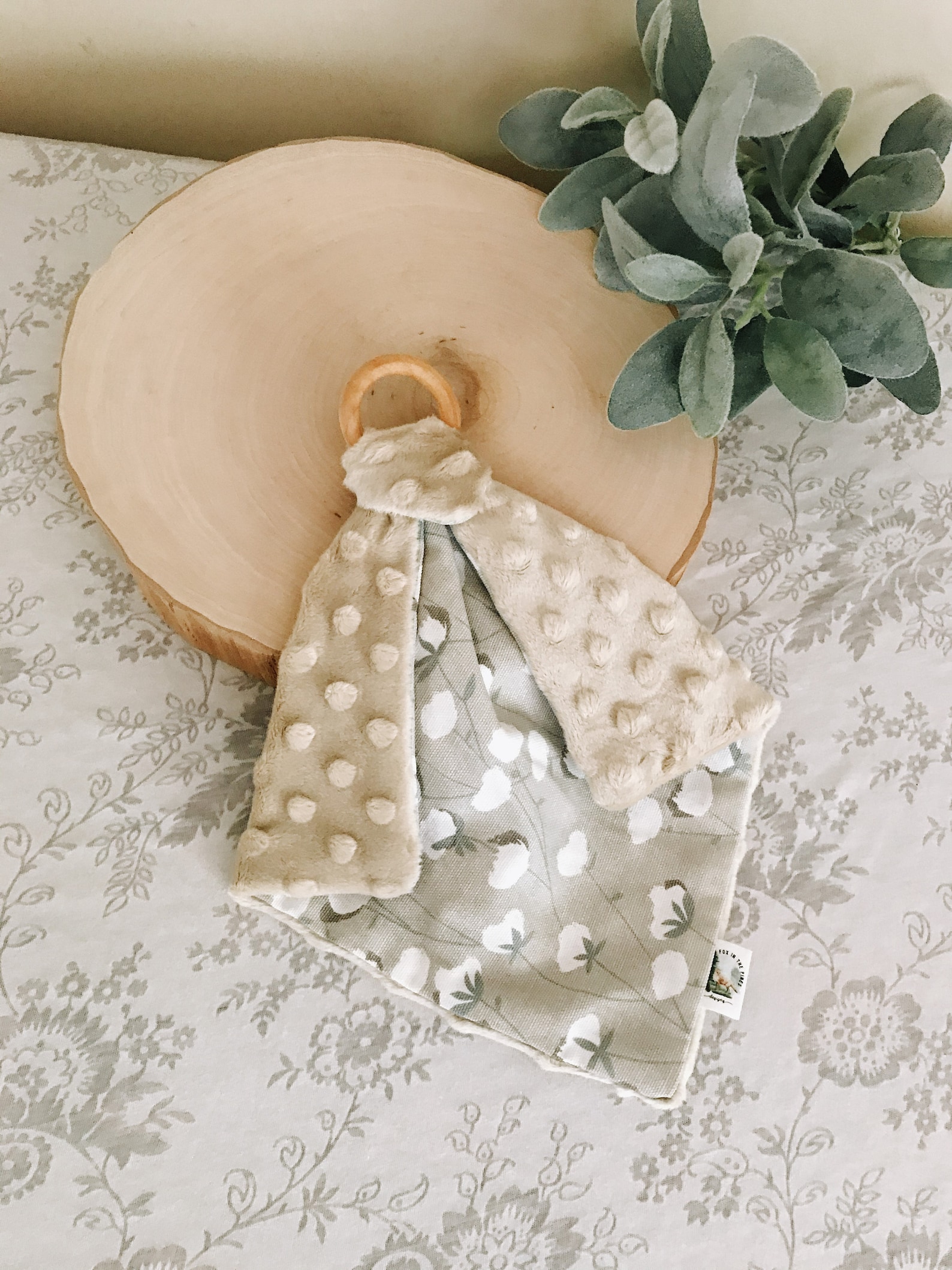 Fabric Infant Paci Lovey Teething Ring Binky Blanket Baby | Etsy