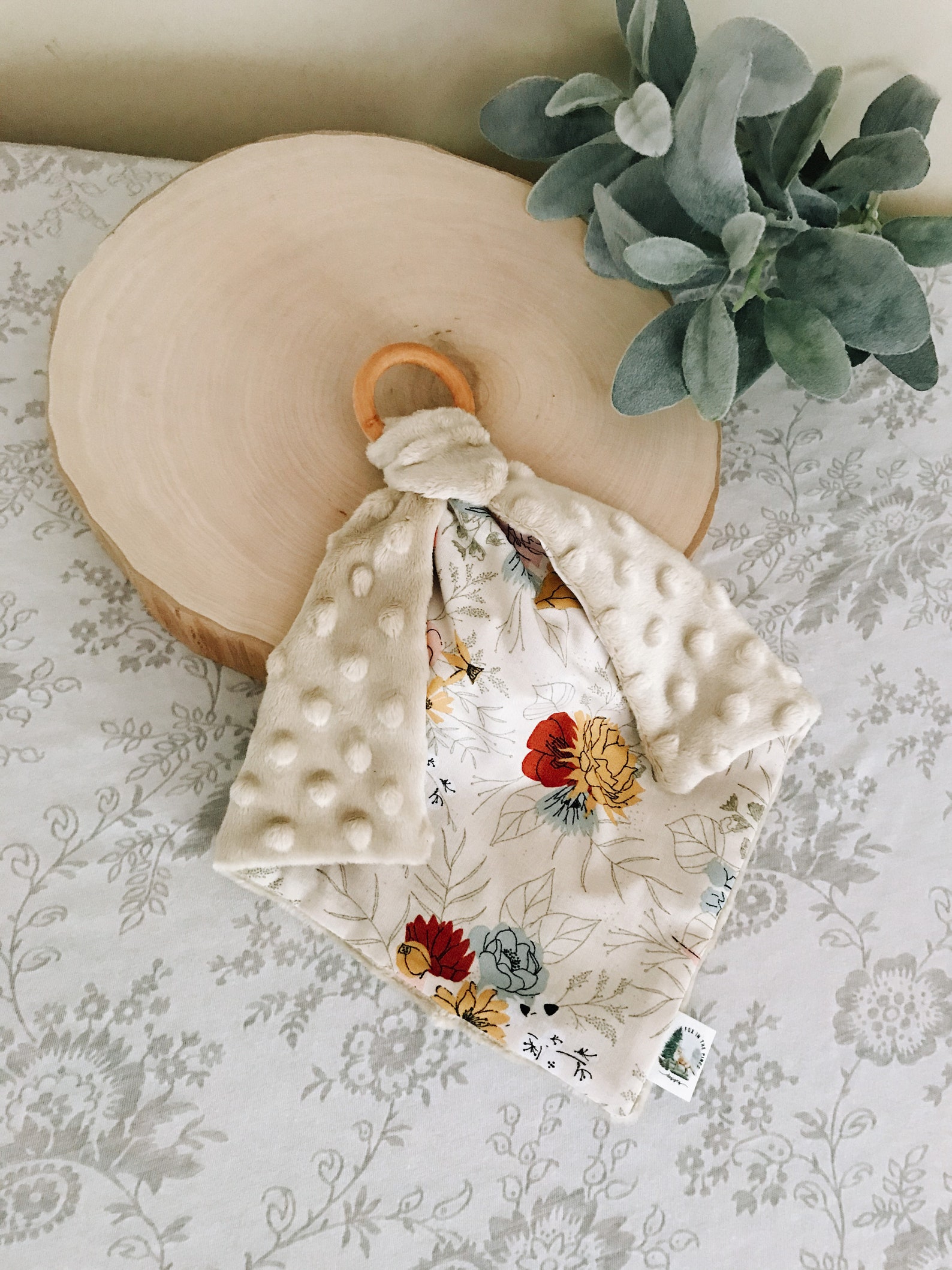 Fabric Infant Paci Lovey Teething Ring Binky Blanket Baby | Etsy