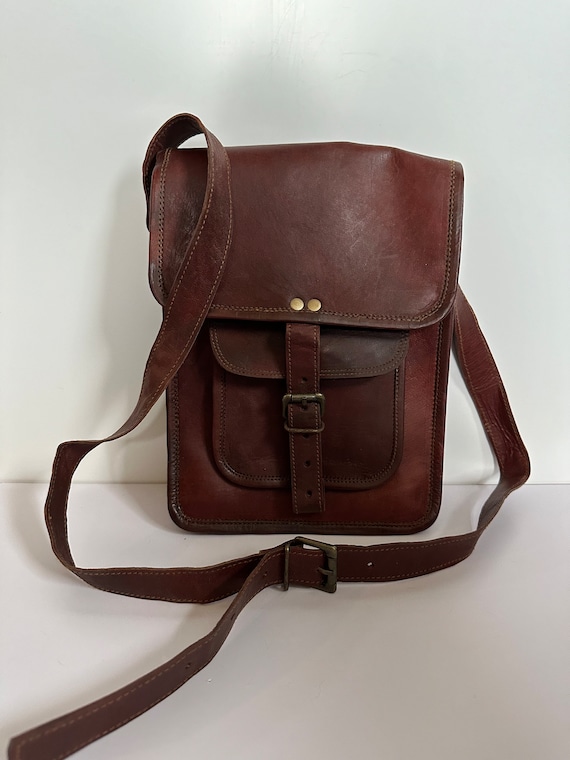 Leather satchel, vintage - Gem