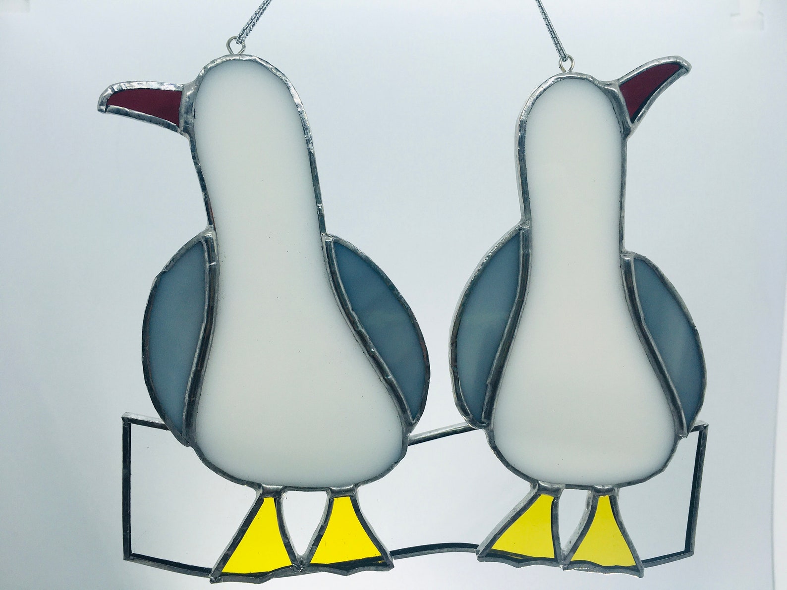 Stained Glass Seagull Suncatcher Window Seaside Decoration - Etsy