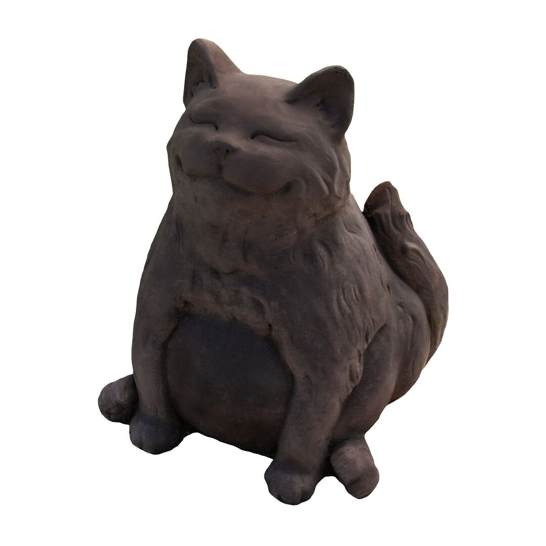 Nichols Brothers Happy Fat Cat Outdoor Concrete Garden Statue - Etsy