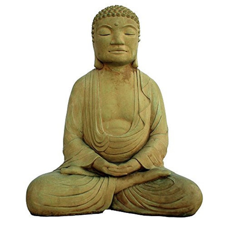 Meditating Buddha Garden Statue 14" High - Etsy