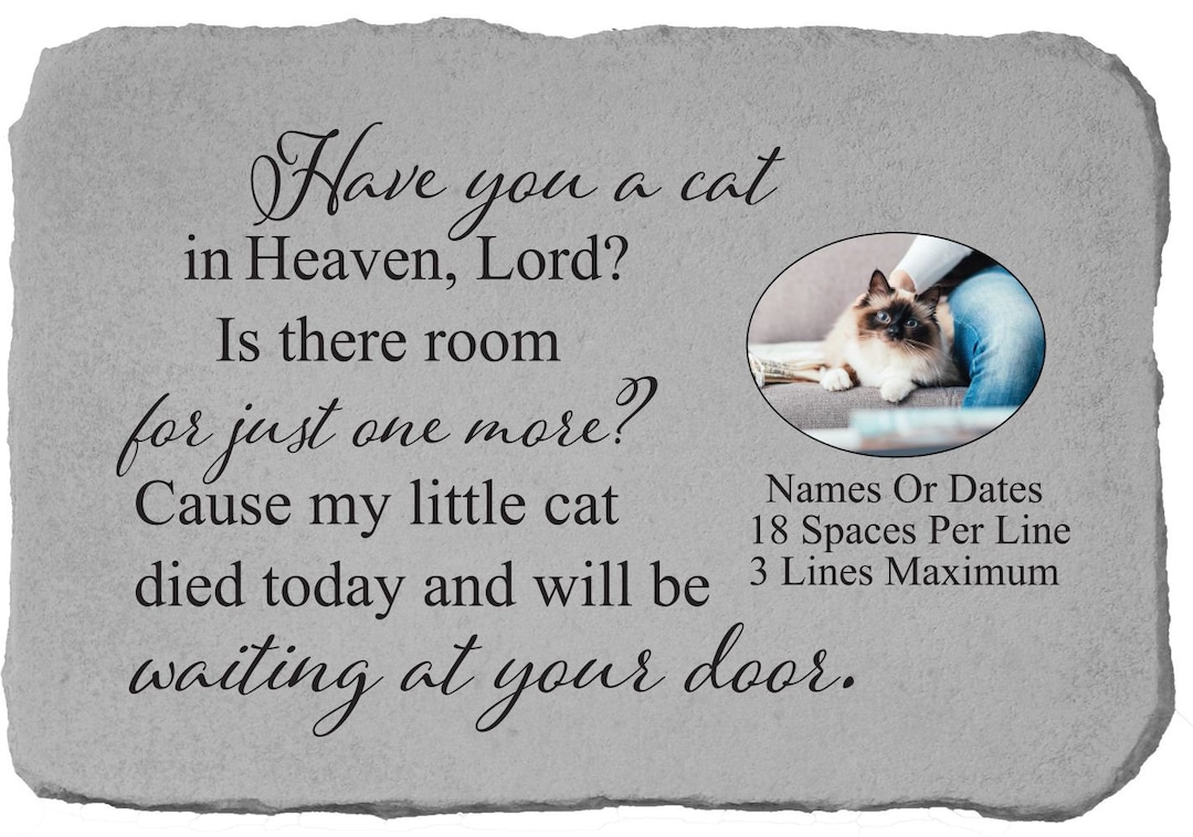 Personalized "have You a Cat in Heaven…" Custom Pet Cat Memorial Garden ...