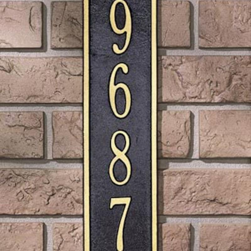 Vertical Address Plaque - Etsy