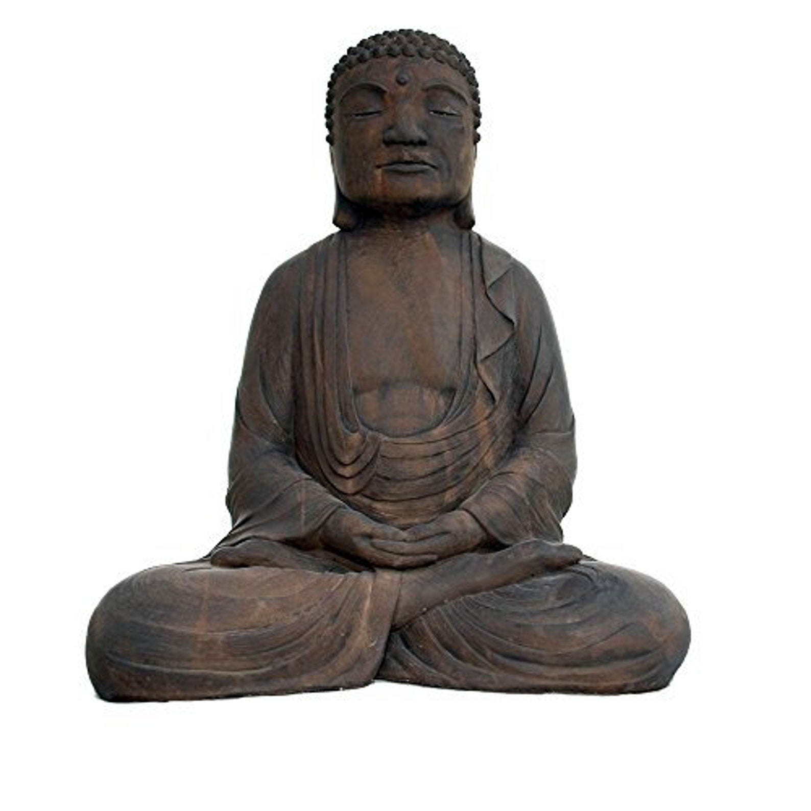 Meditating Buddha Garden Statue 14" High - Etsy