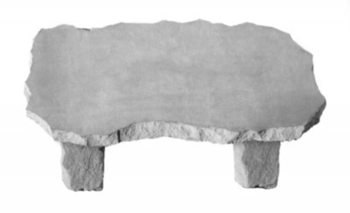 Custom Medium Stone Bench Personalized Memorial Garden Decor - Etsy