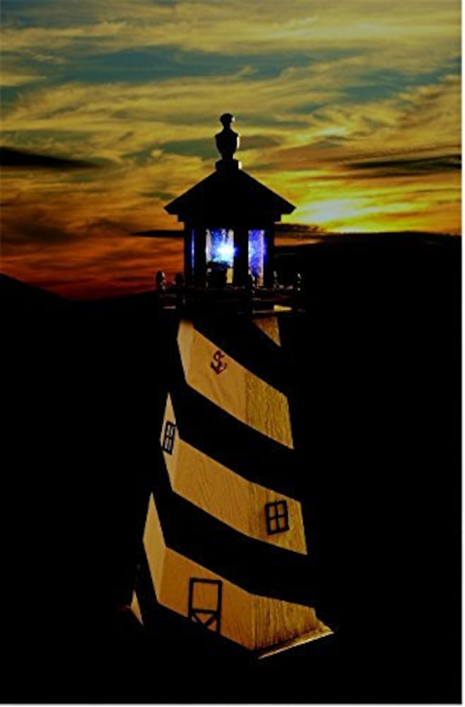 Twin Oaks Solar Lighthouse Light Kit - Etsy