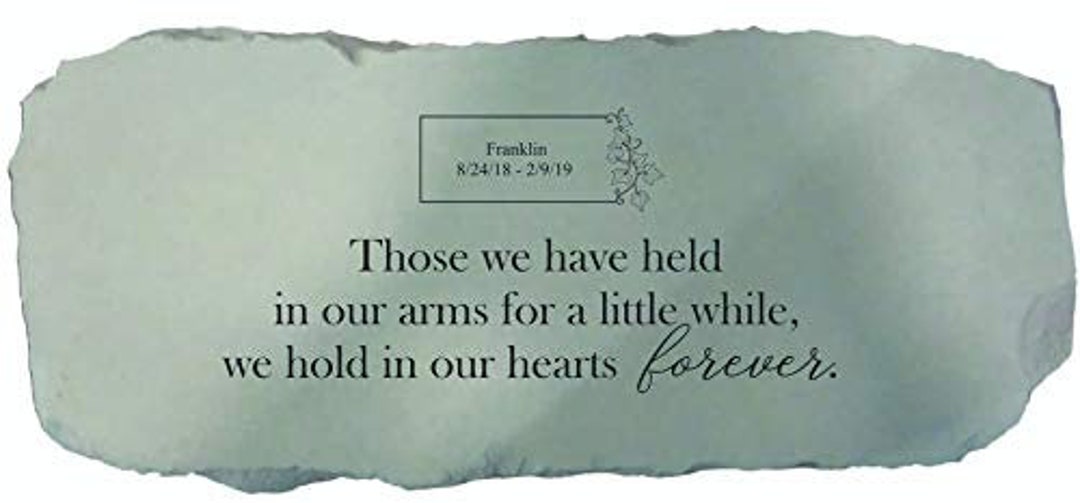 Personalized "those We Have Held..." Custom Medium Stone Fused Glass ...