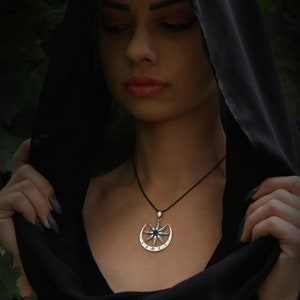 ISHTAR Necklace With LAPIS LAZULI - Inanna Pendant - 925 Sterling ...