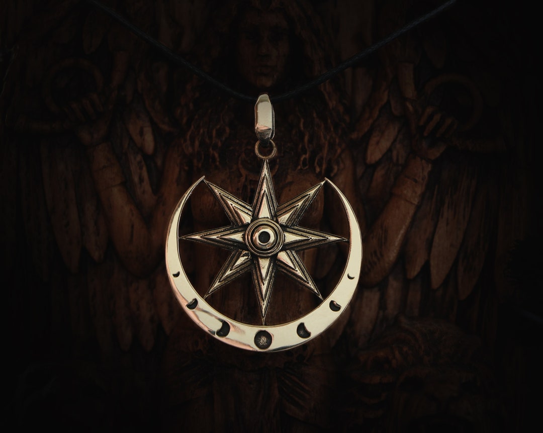 Ishtar Necklace Made of 925 Sterling Silver or Bronze / Inanna Pendant ...