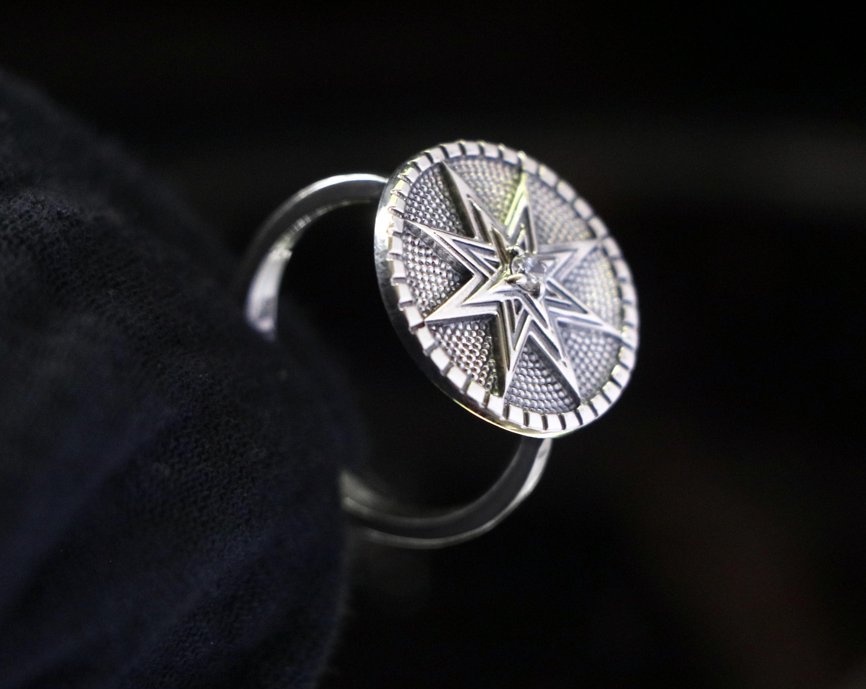 Assyrian Star of Ishtar Ring - Inanna Ocult Rings - Ishtar & Inana Ring ...