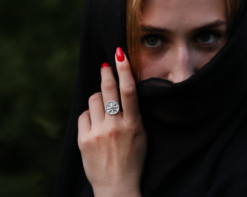 Assyrian Star of Ishtar Ring - Inanna Ocult Rings - Ishtar & Inana Ring ...