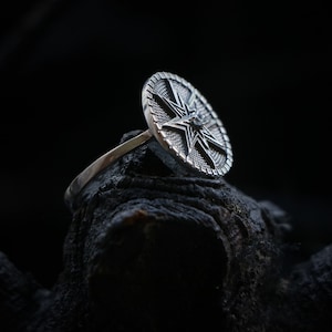Adjustable INNANA Star Bronze, Silver RING - ISHTAR Ring - Celestial ...