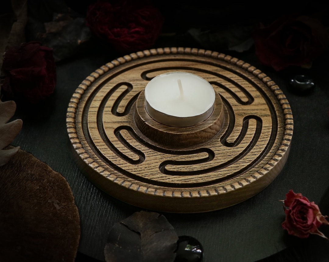 WOODEN Hecate Candle Holder Made of ASH-TREE Witch is Related to Hekate ...