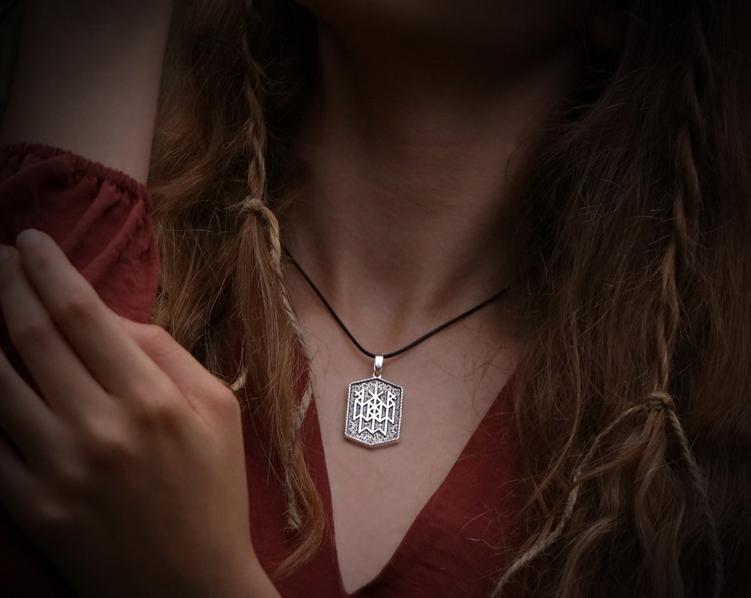 PROTECTION RUNE AMULET Pendant Norse Jewelry Viking Necklace 925 ...