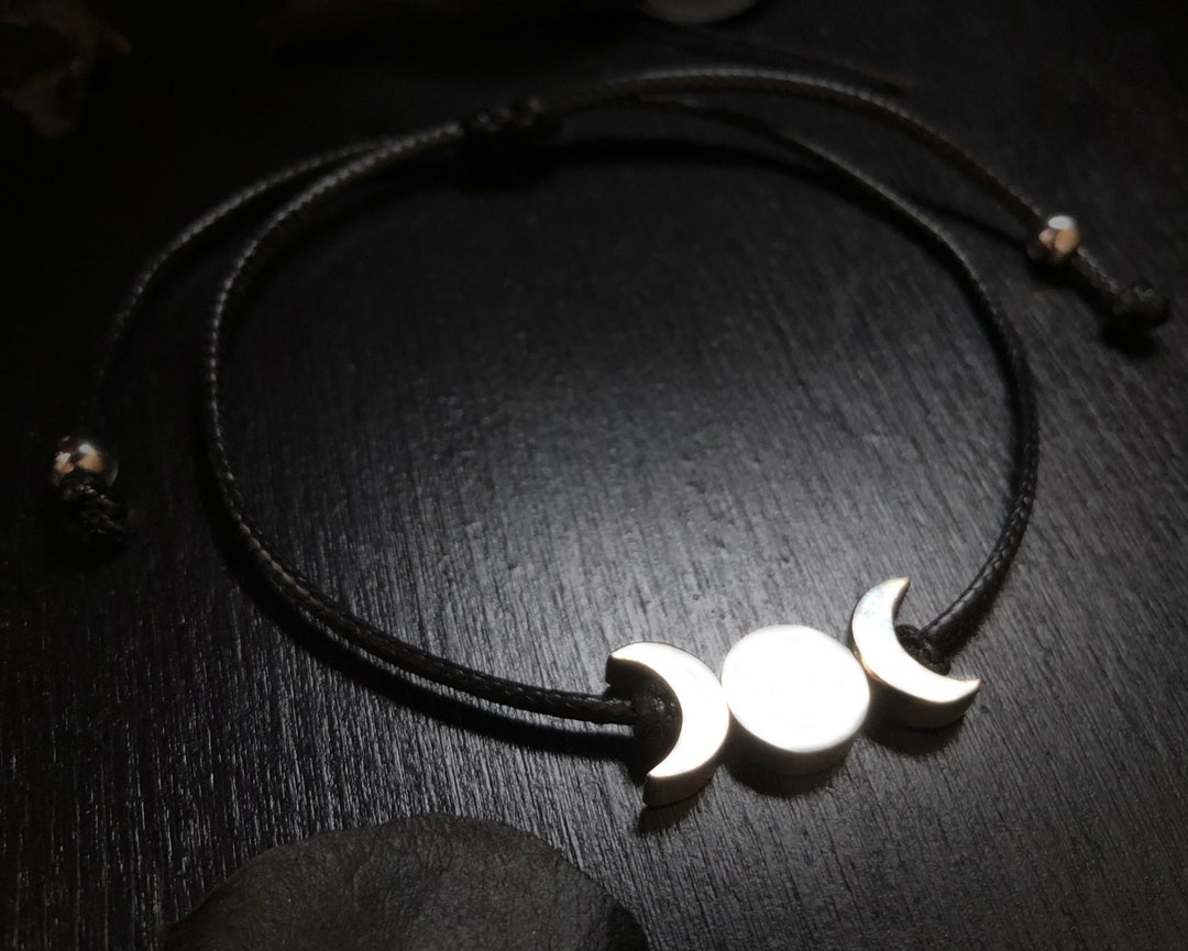 TRIPLE MOON Bracelet With - Silver Plated Brass - or German Silver - Etsy