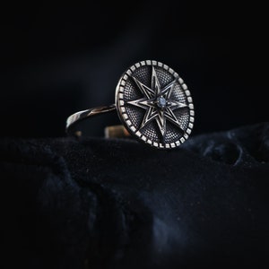 Adjustable INNANA Star Bronze, Silver RING - ISHTAR Ring - Celestial ...