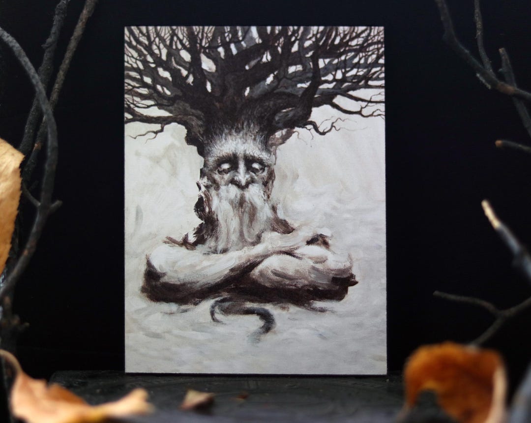 Ent Tree Art - Wall Art Decoration - Print on Wooden Board - 7x5 Inches ...