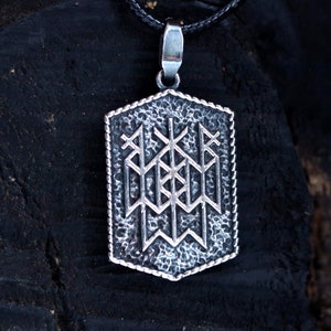 PROTECTION RUNE AMULET Pendant - Norse Jewelry - Viking Necklace - 925 ...