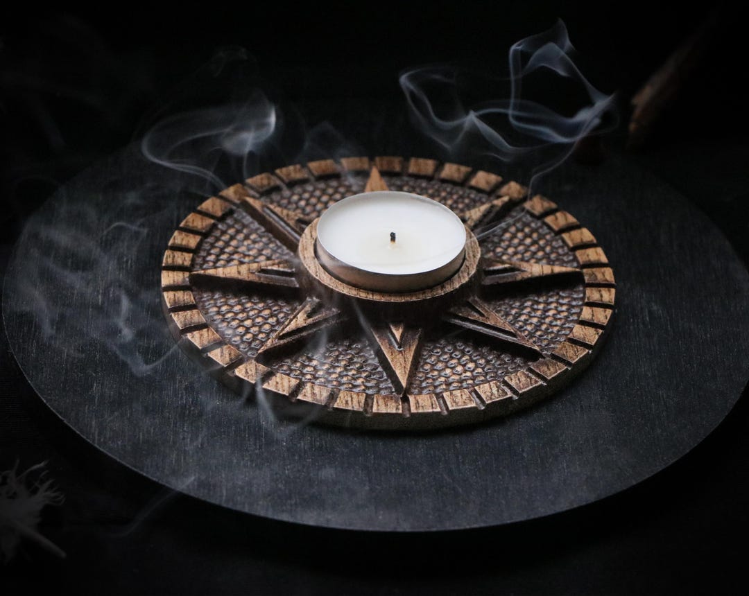 Ishtar WOODEN Candle Holder Made of ASH-TREE / for Home Decor or for ...