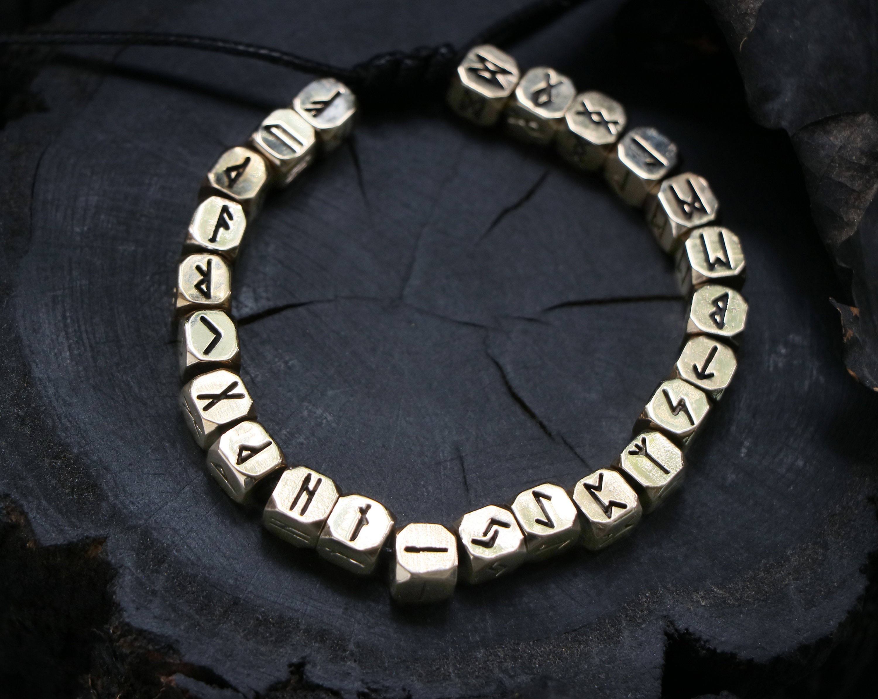 24 RUNE BRACELETS of the Elder FUTHARK Bronze - Etsy
