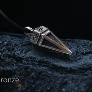 PENDULUM NECKLACE - Silver Plated Brass - 925 Sterling Silver - Bronze ...