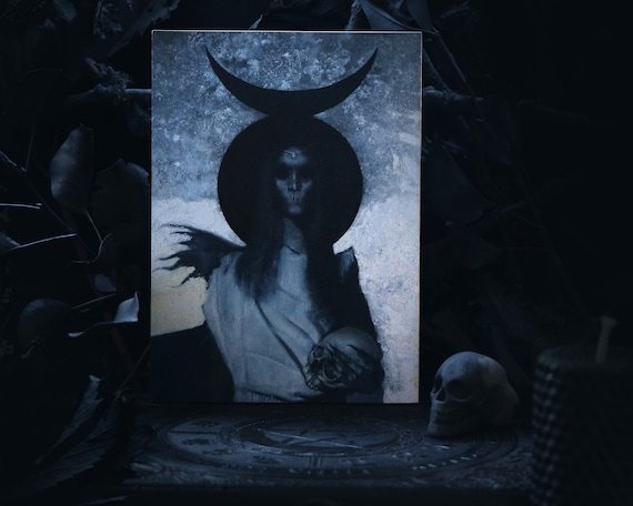 MARA GODDESS for Altar Print on Wooden Board 7x5 Inches or - Etsy