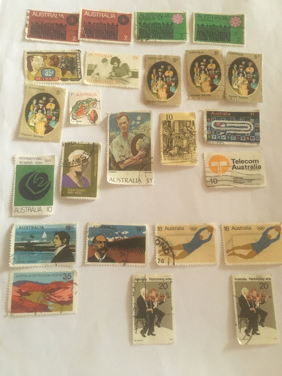 Australian Used Stamps - Collection of 24 - Etsy