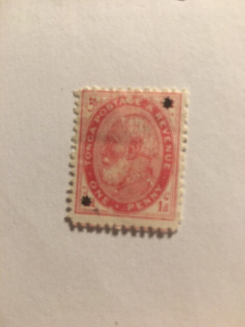Vintage Tonga Stamp - One Penny Mint Stamp - Etsy