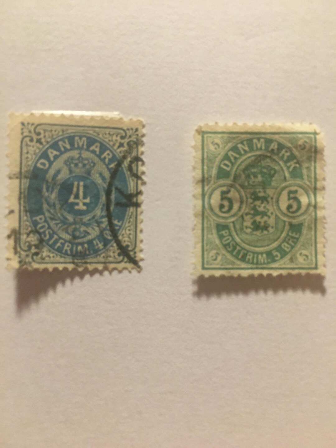 Used Denmark Postage Stamps - Set of 2 - Etsy
