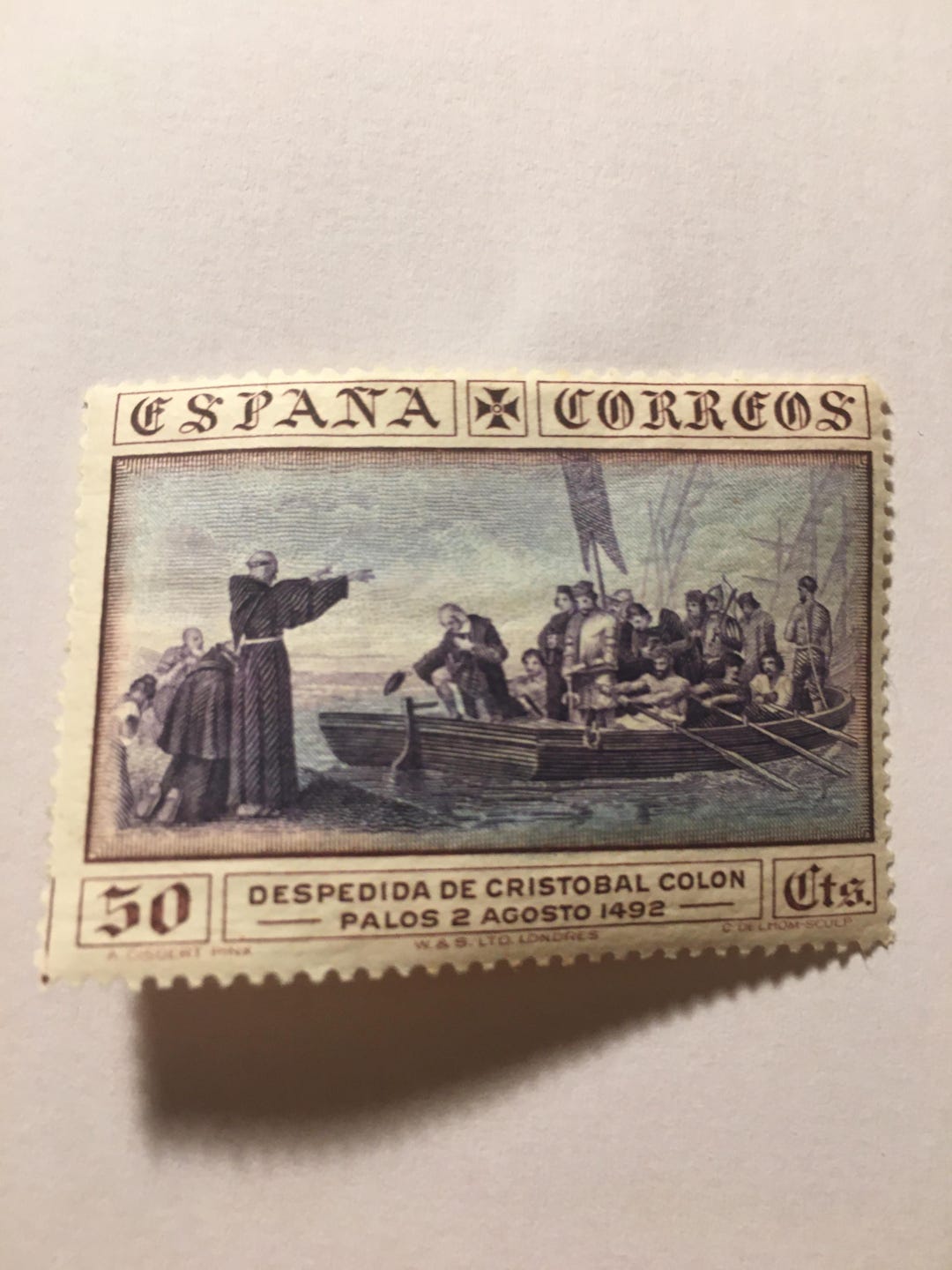 Mint Spain Stamp: Cristobal Colon, 1492 - Etsy