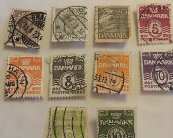 45+ Older Danish Postage Stamps From the 1930s-60s. Denmark Stamp ...