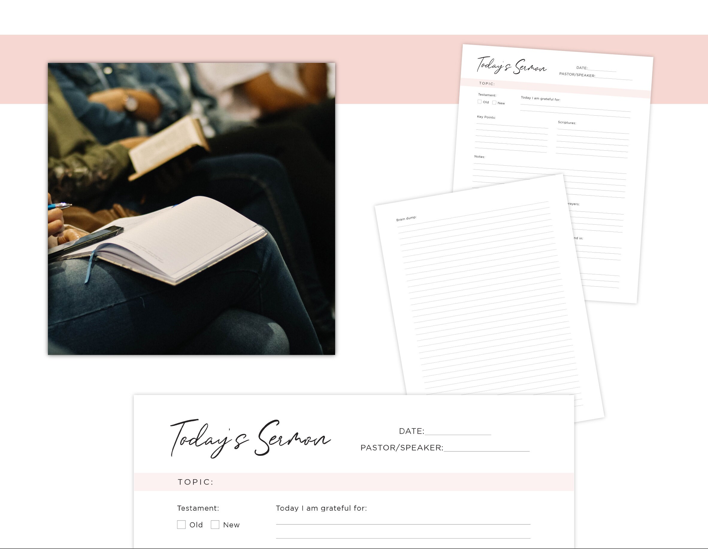 Printable Sermon Notes, Church Notes, Lesson, Christian Planner, Bible ...