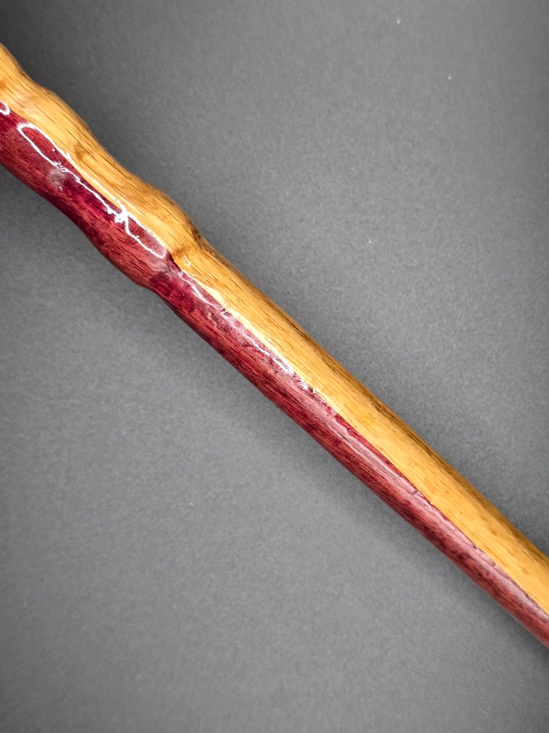 Handmade White Oak and Purpleheart Wood Wand | Handcrafted Magic Wand ...