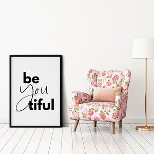 Be You Tiful Printable Wall Art Beautiful Print - Etsy