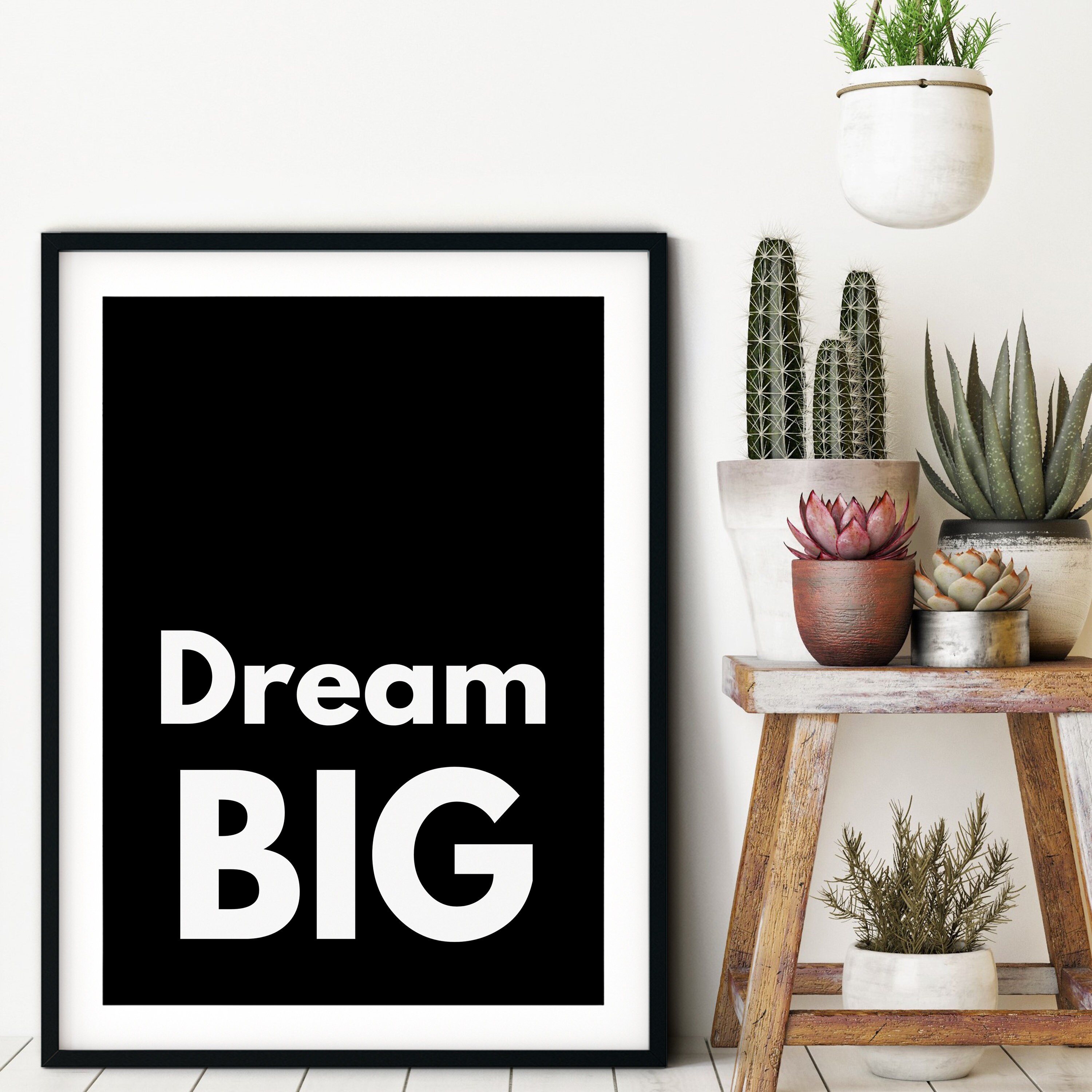 Dream Big Print Inspirational Print Motivational Wall Decor | Etsy