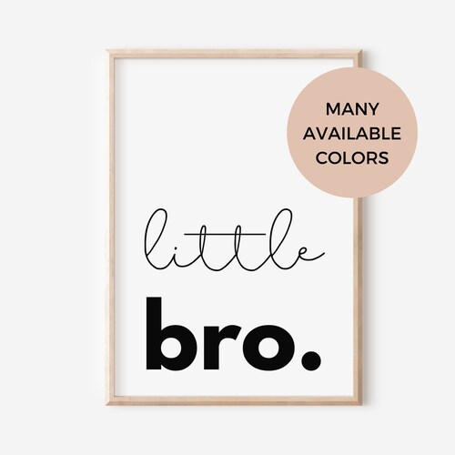 Bro Printable Wall Art Bro Print Children's Nursery - Etsy