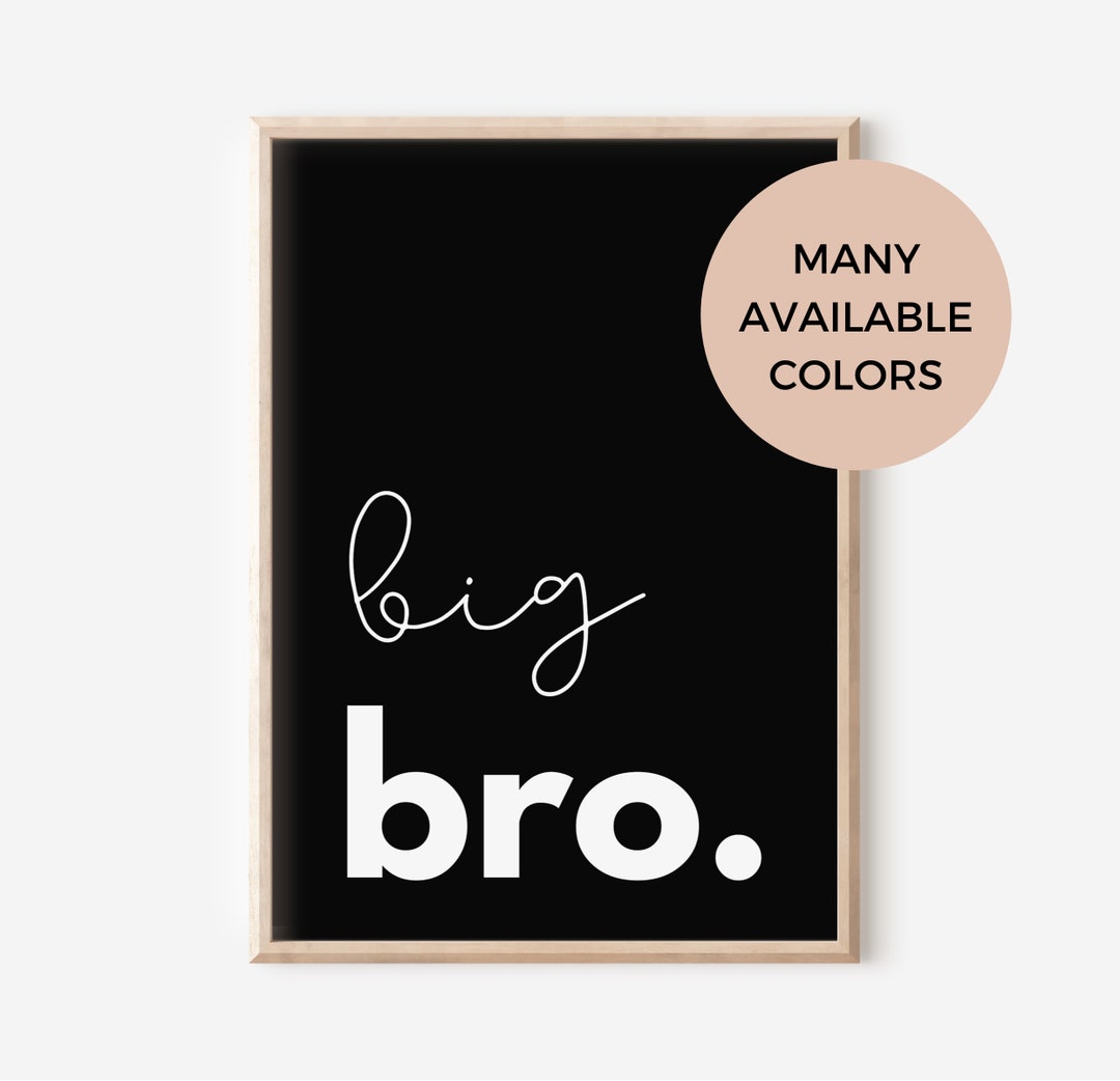 Big Bro Print, Big Brother Print, Decoración de la habitación de los ...