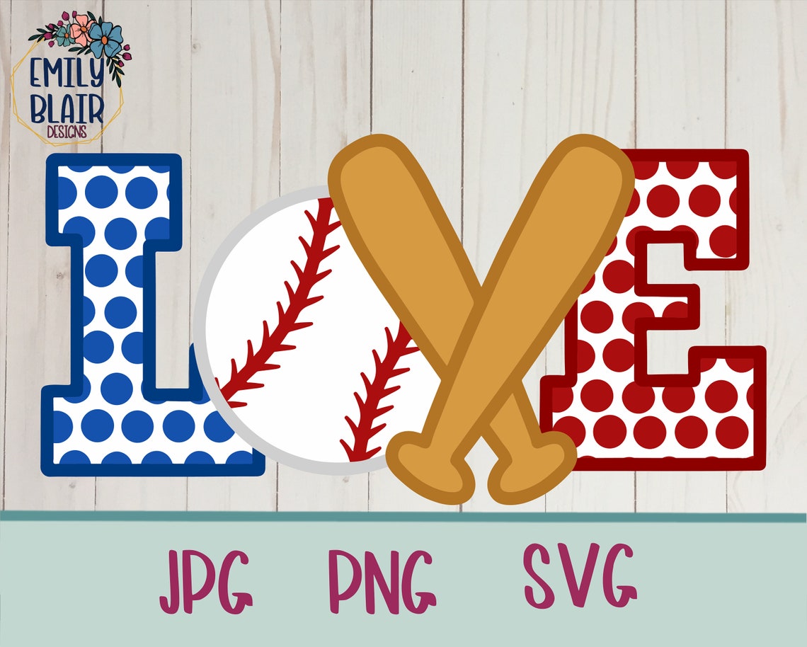 Baseball Love Svg Svg Para Amantes Del Béisbol Etsy España