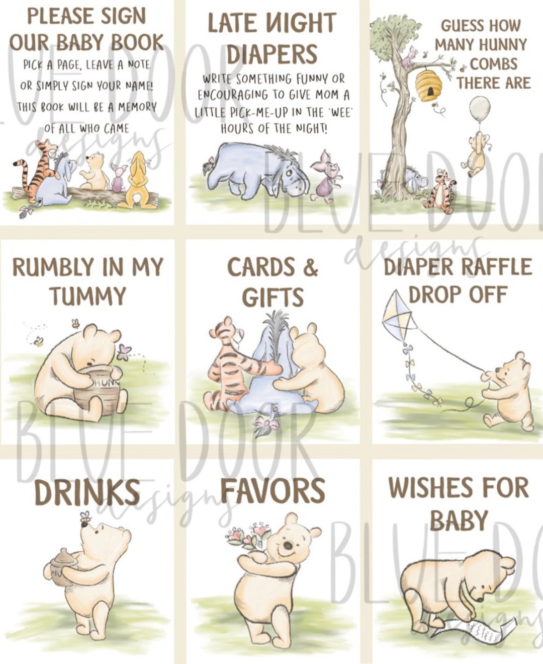 Winnie the Pooh Game Signs & Decor - Etsy