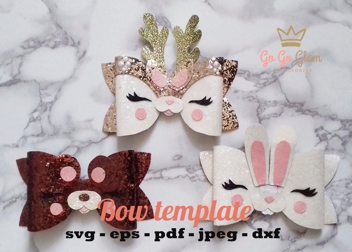 Bundle Fall Bow Templates, Set of Bow Svg Templates, Autumn Fall Bow ...