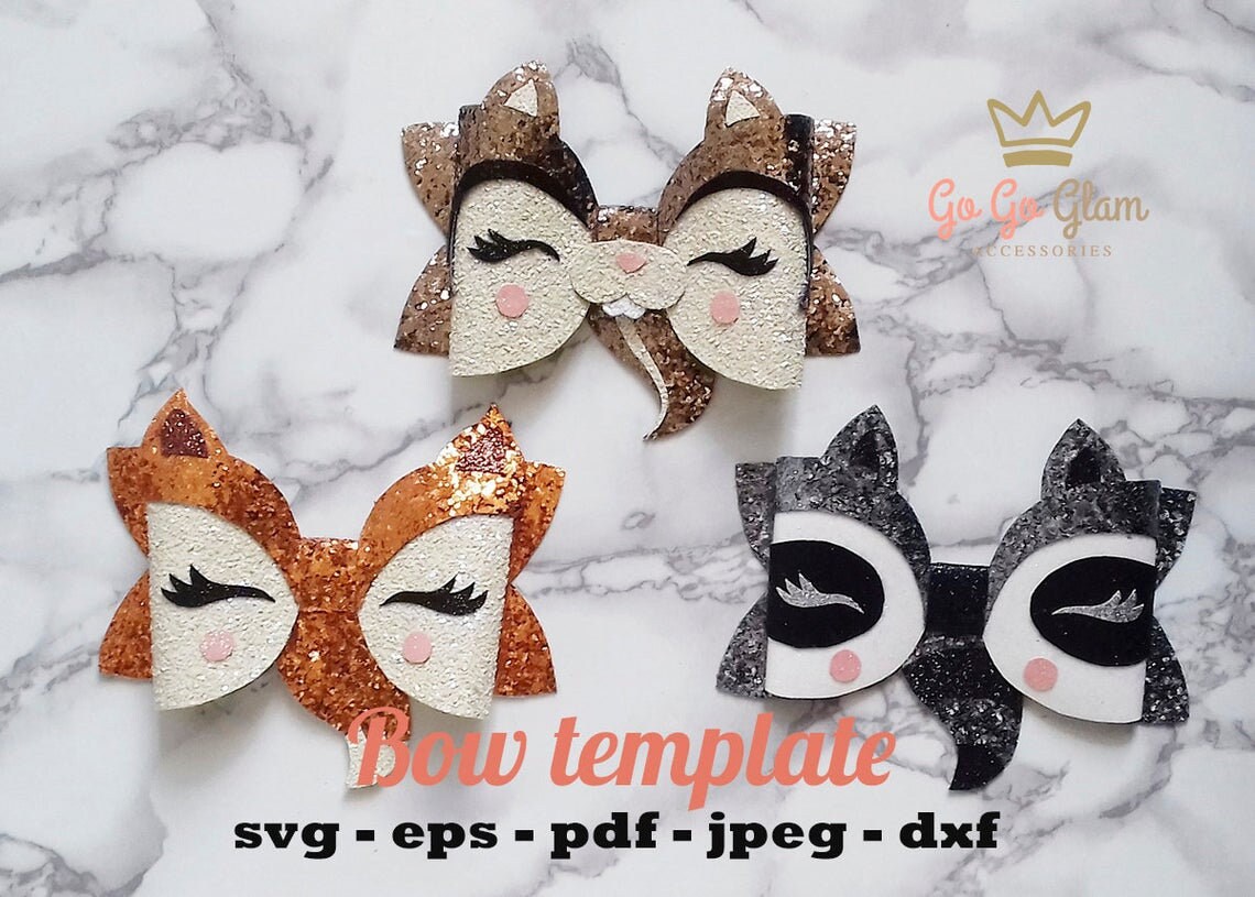 Bundle Fall Bow Templates, Set of Bow Svg Templates, Autumn Fall Bow ...