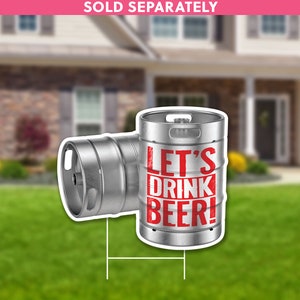 Personalized 21st Birthday Keg & Cups Lawn Sign Package Beer - Etsy