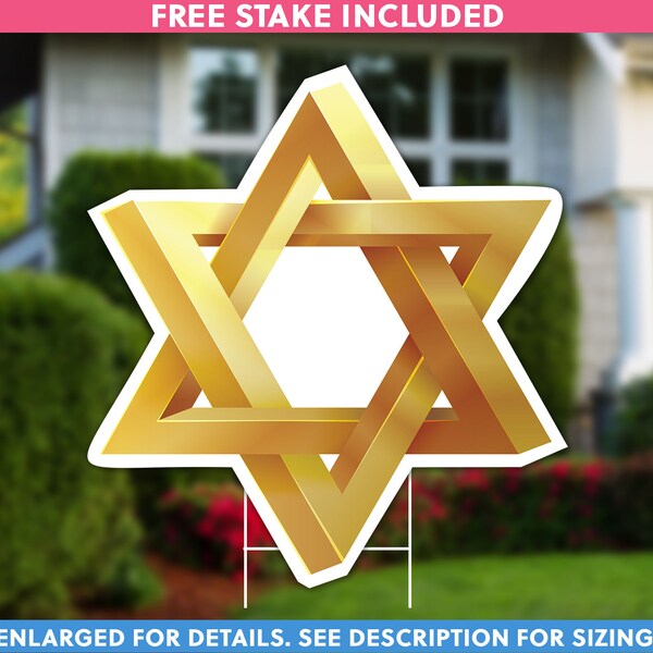Yard Sign Star of David - Etsy