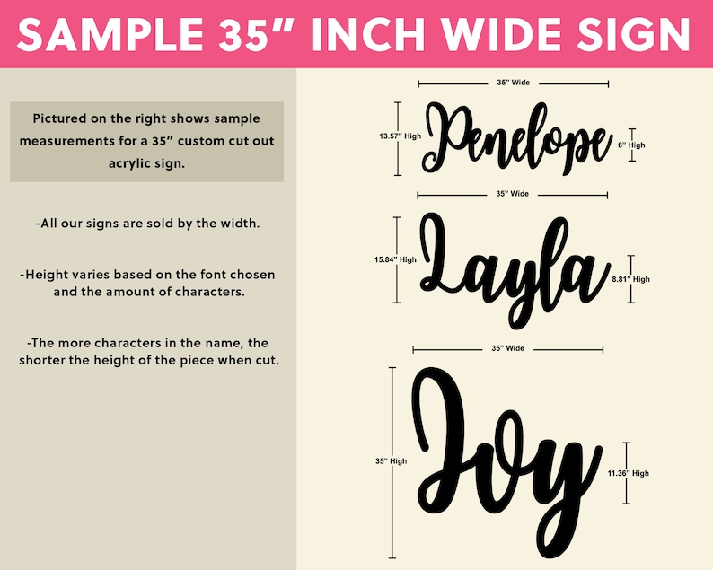 Custom Name Cut Out Acrylic Sign Acrylic Name Sign Die Cut - Etsy