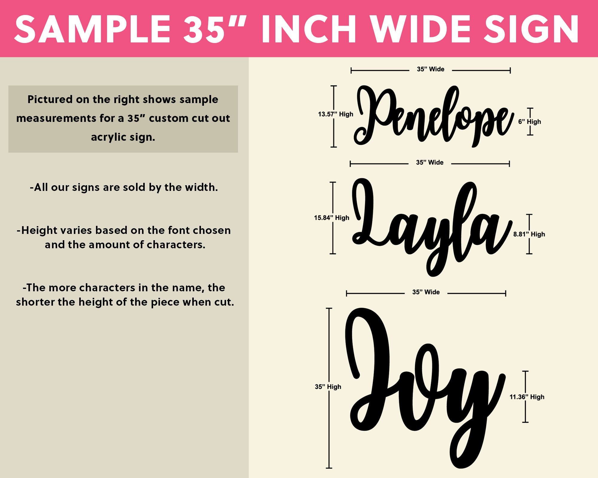 Custom Name Cut Out Acrylic Sign Acrylic Name Sign Die Cut | Etsy