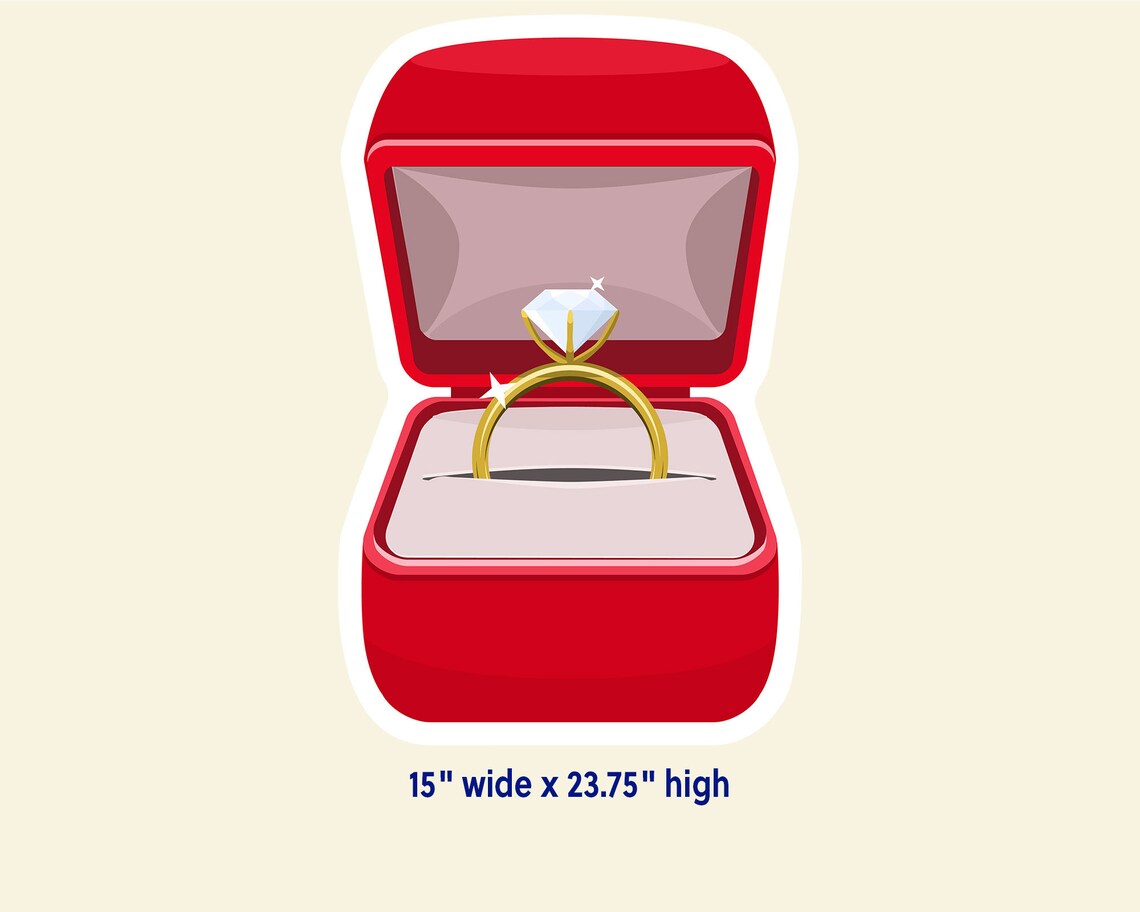 Engagement Ring in Box Lawn Sign Wedding Yard Sign Wedding | Etsy