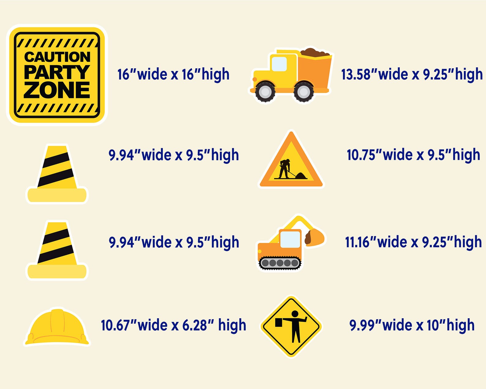 Construction Vehicles Lawn Sign Package Construction | Etsy