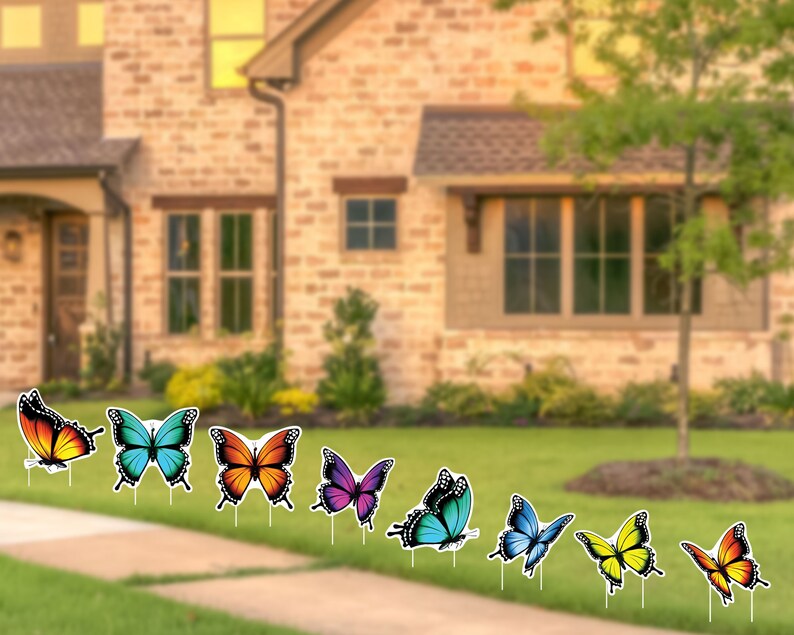 Butterfly Lawn Sign Package Butterfly Party Decorations - Etsy