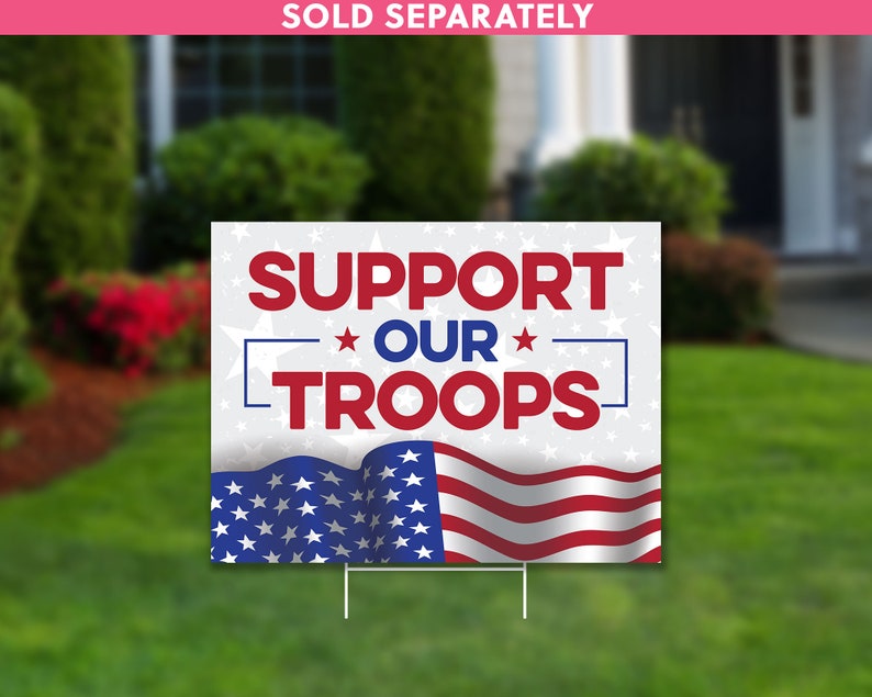 Blue Line Flag Lawn Sign Police Support Yard Sign Support | Etsy